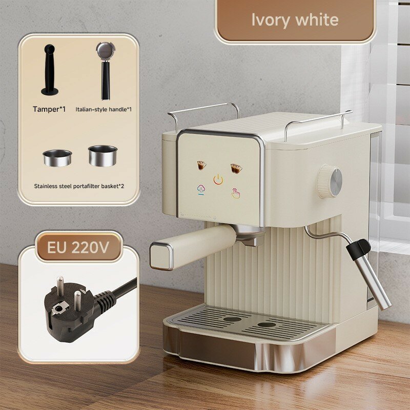 Полуавтоматическая кофеварка эспрессо CEOMr, 20 бар, итальянский стиль, с капучинатором, 1.6 л