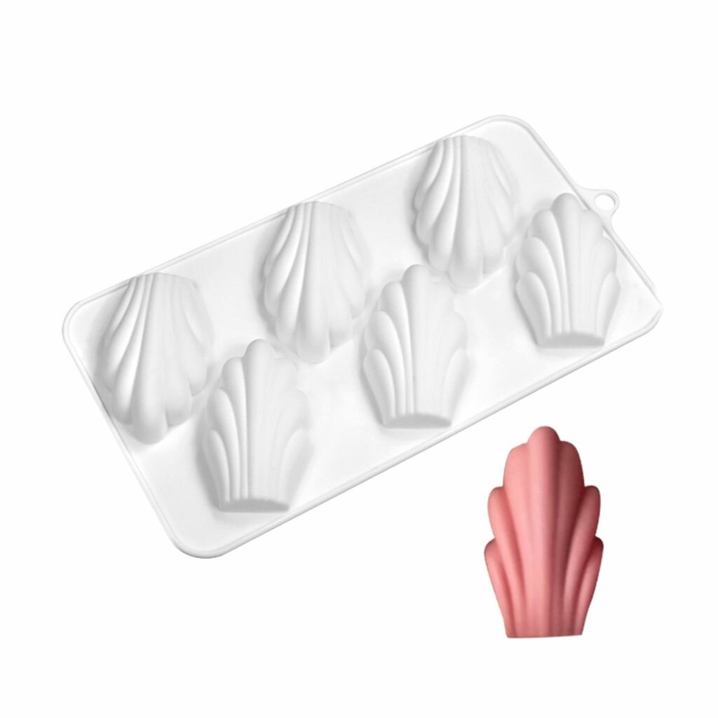 Силиконовая форма для мусса и десертов на 6 порций, форма для выпечки мадлен, шоколада, мыла и свечей