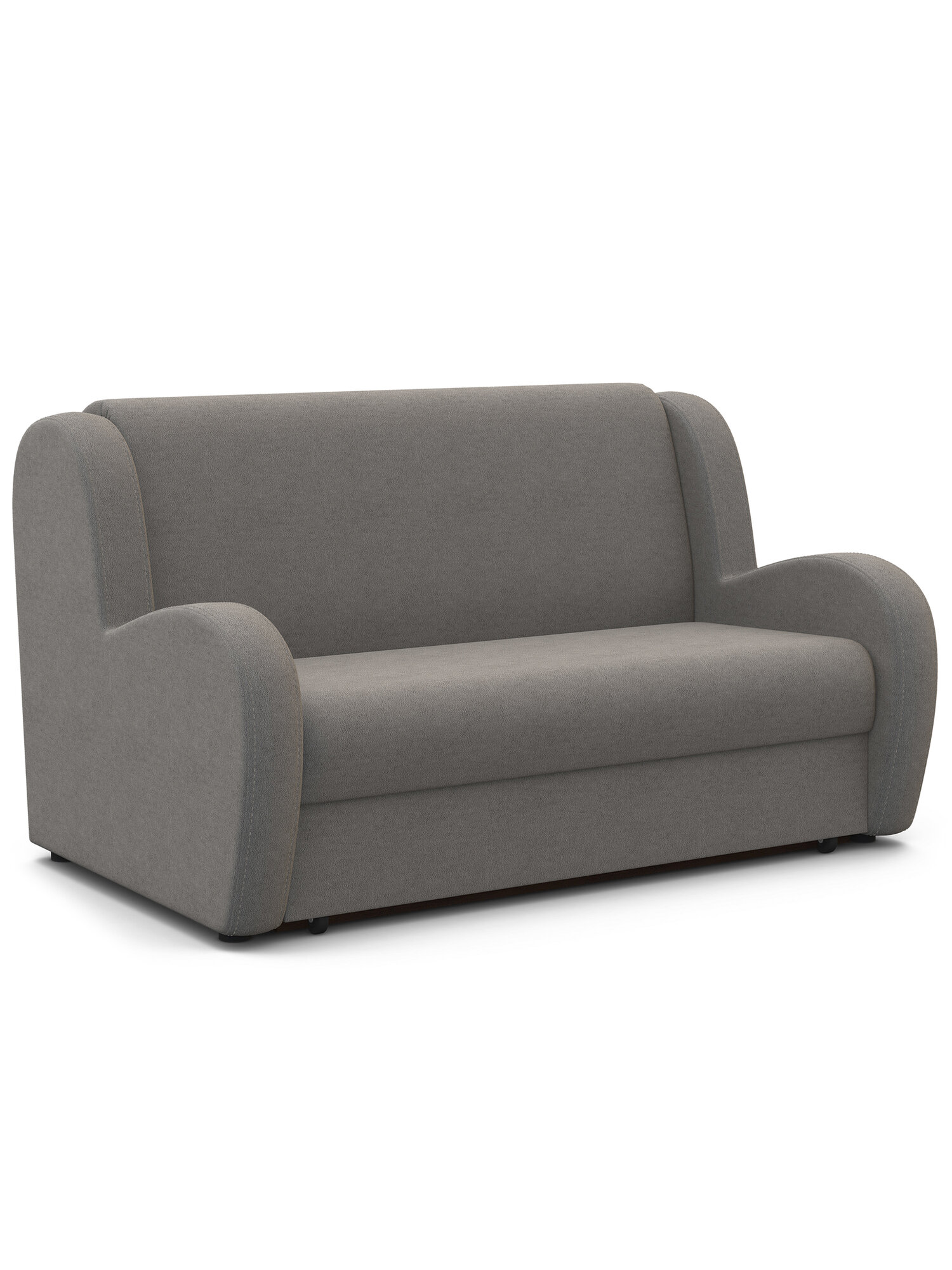 Диван-кровать Барон, прямой, раскладной, аккордеон, 140х194 см, велюр серый