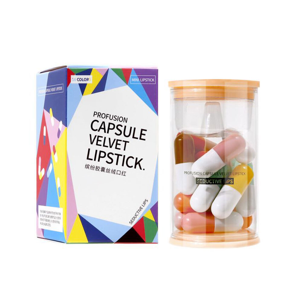 Мини -капсула помада набор симпатичной матовой помады набор блеска для губ.