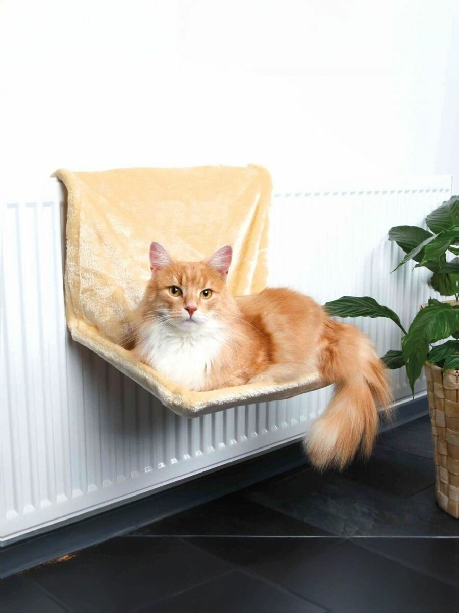 TRIXIE 43201 Гамак для кошки на радиатор, 48 х 26 х 30 см, бежевый