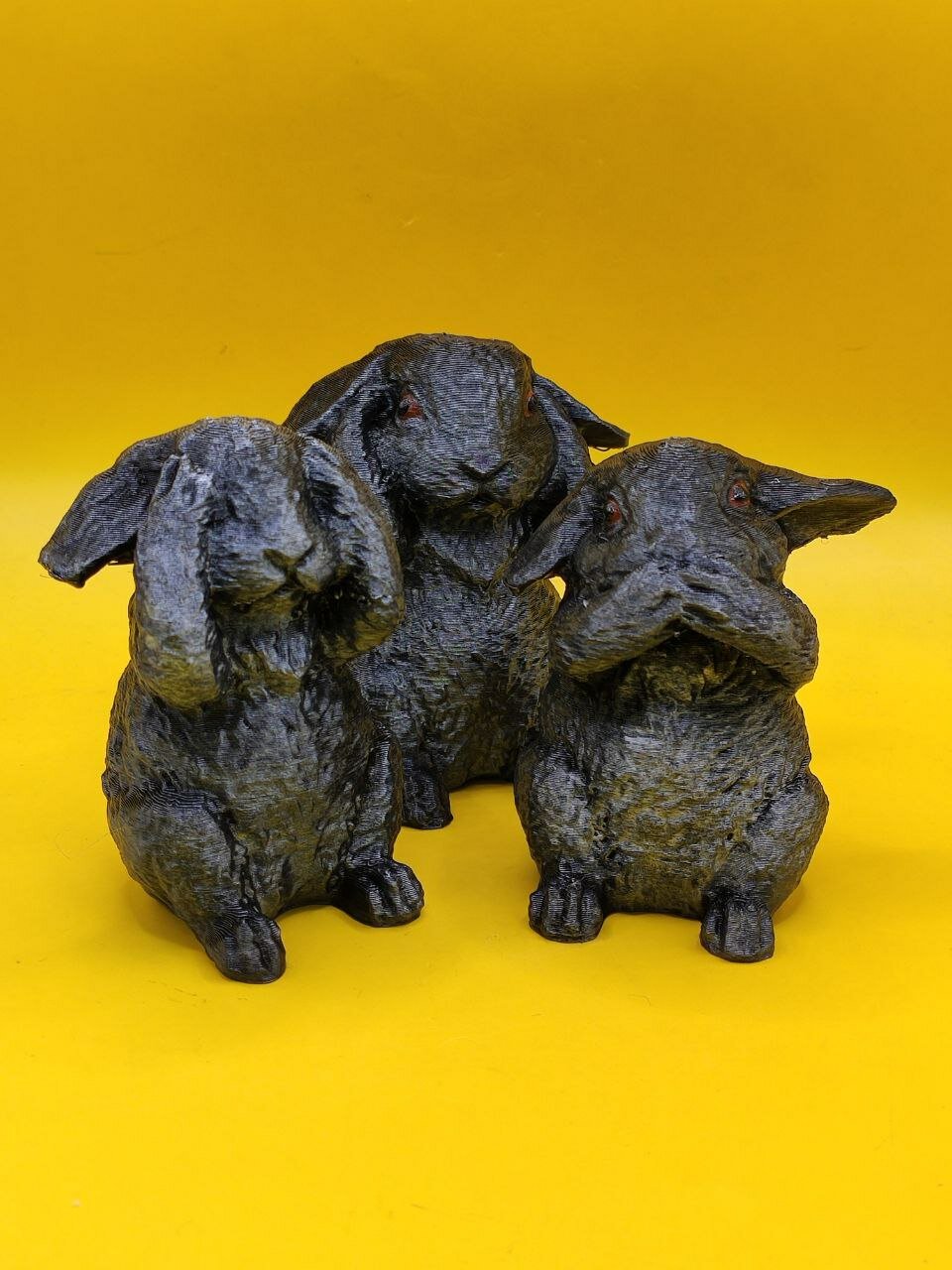 Статуэтка - Зайцы не вижу , не слышу , не говорю