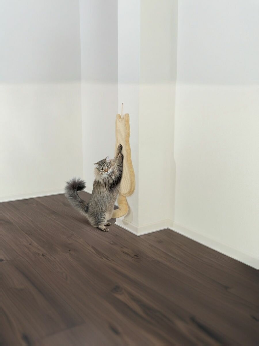 Trixie Когтеточка для кошек "Кошка", бежевая 35х69см