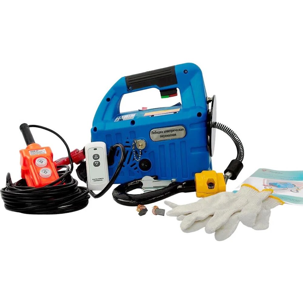 Shtapler Лебедка электрическая переносная SQ-02 (J) 450кг 4,6м 220В, с беспроводным пультом 71058934