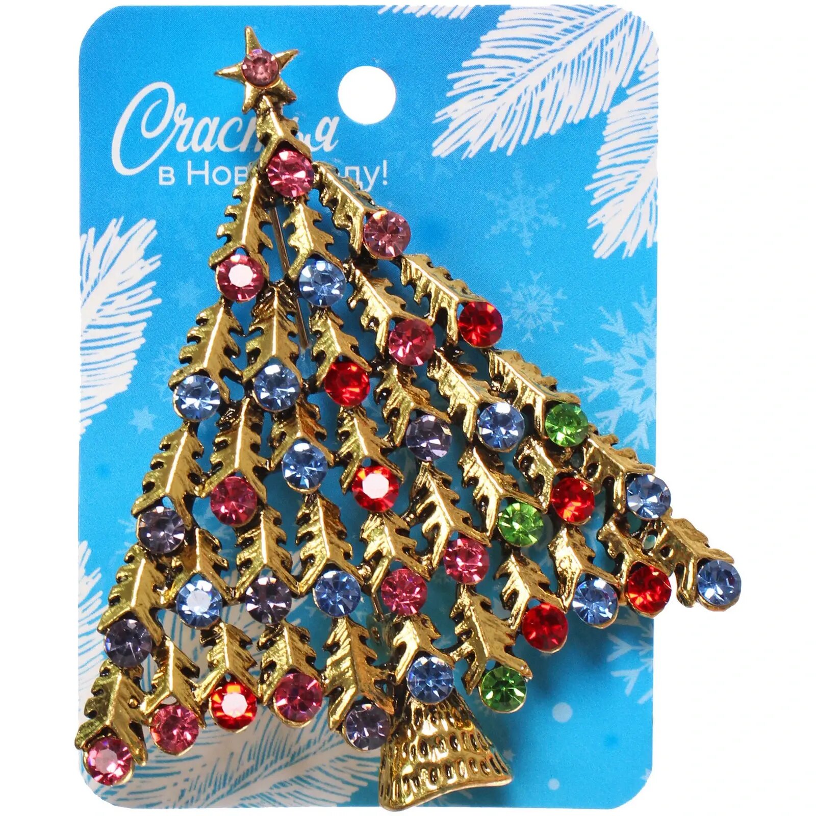 Брошь, стразы