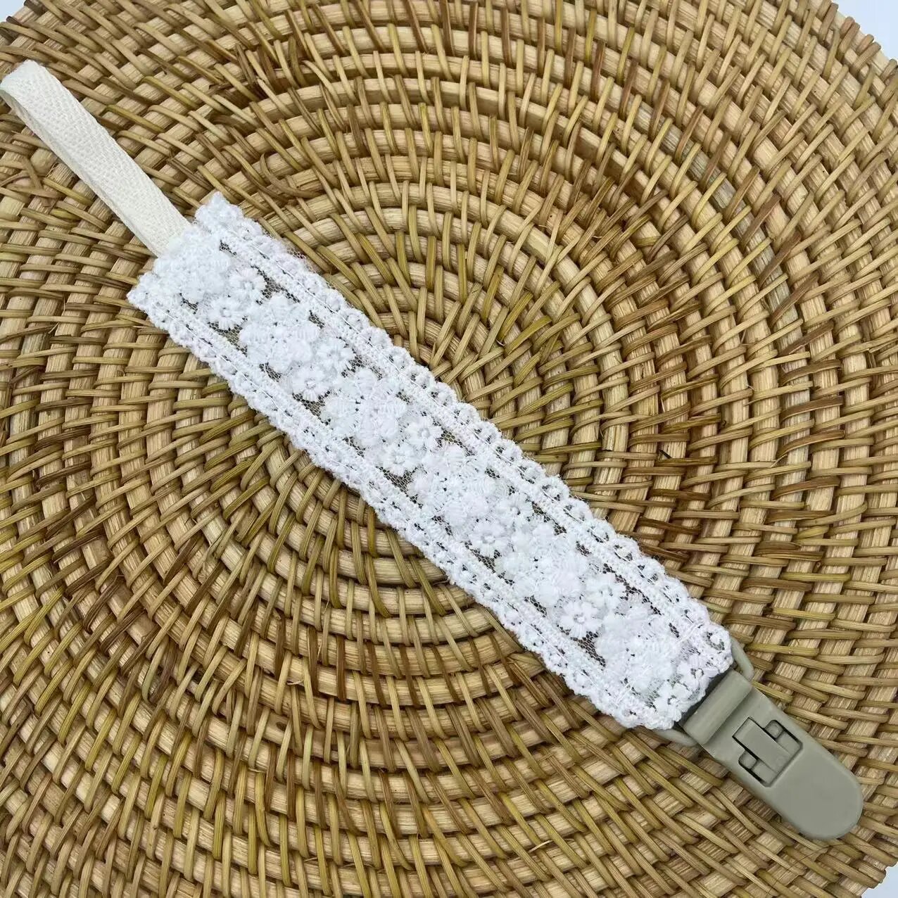 Кружевной тканевый зажим для соски, детская игрушка-прорезыватель, подвесная веревка, цепочка для соски, необходимый держатель для новорожденных, Детские аксессуары