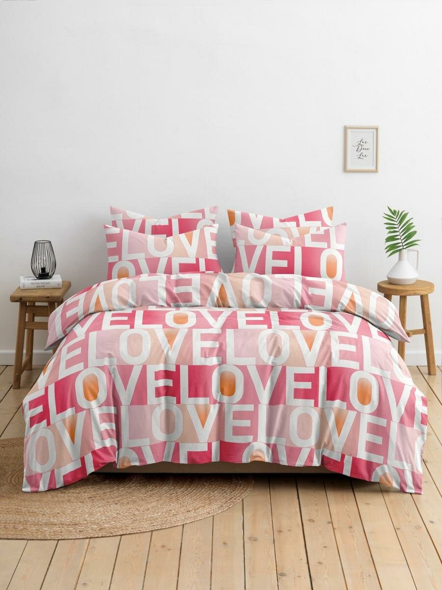 Постельное Белье из Бязи 2 -спальное Евро 70х70 (2), Ночь Нежна Лакшми 20520-1+70895-6