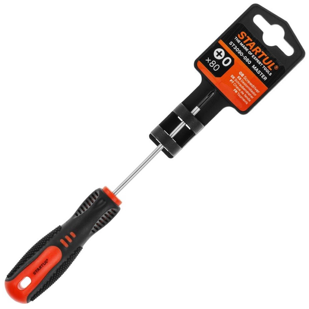 Отвертка крестовая магнитная PH0 80 мм STARTUL Master (ST3090-080)