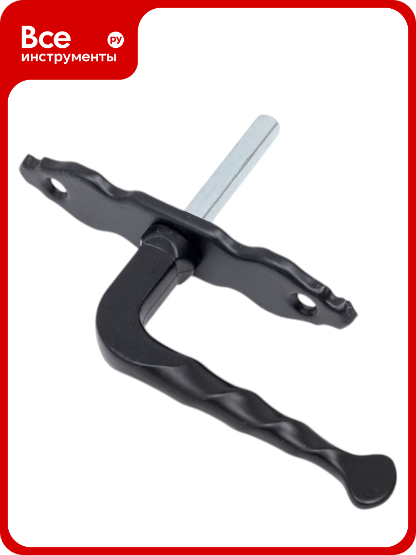 Ручка оконная Amig модель 121 квадратная, черного цвета, изготовлена из цам, предназначена для одностворчатых