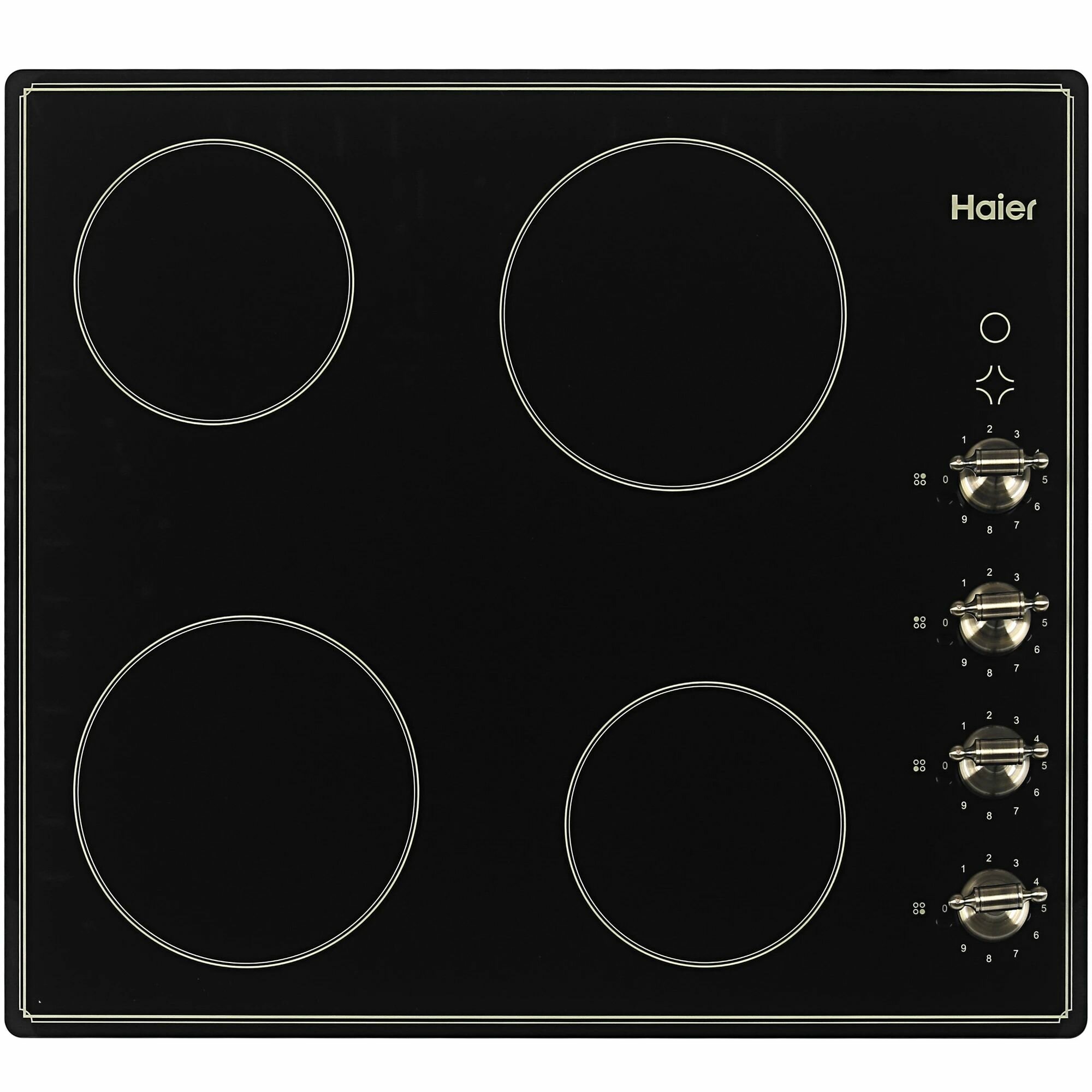 Электрическая варочная панель Haier HHX-C64ATQBB, 4 конфорки, стеклокерамика, черная