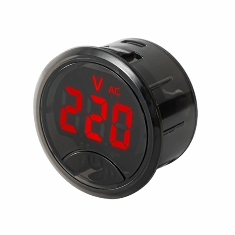 Круглый вольтметр постоянного тока со светодиодным цифровым дисплеем-красный