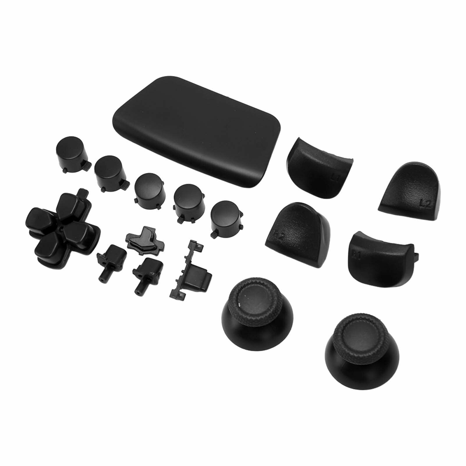 16 шт, сменные кнопки игрового контроллера для PS5, сменные кнопки для геймпада, триггерные кнопки для контроллера PS5, черные