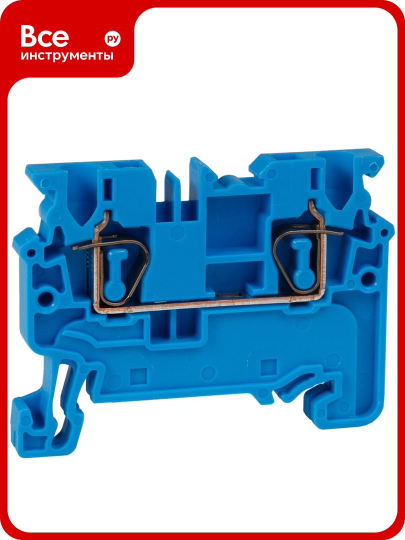 Клемма проходная пружинная КЭАЗ OptiClip CX-2.5-I-BU-24A-(0.2-2.5) син. 289712