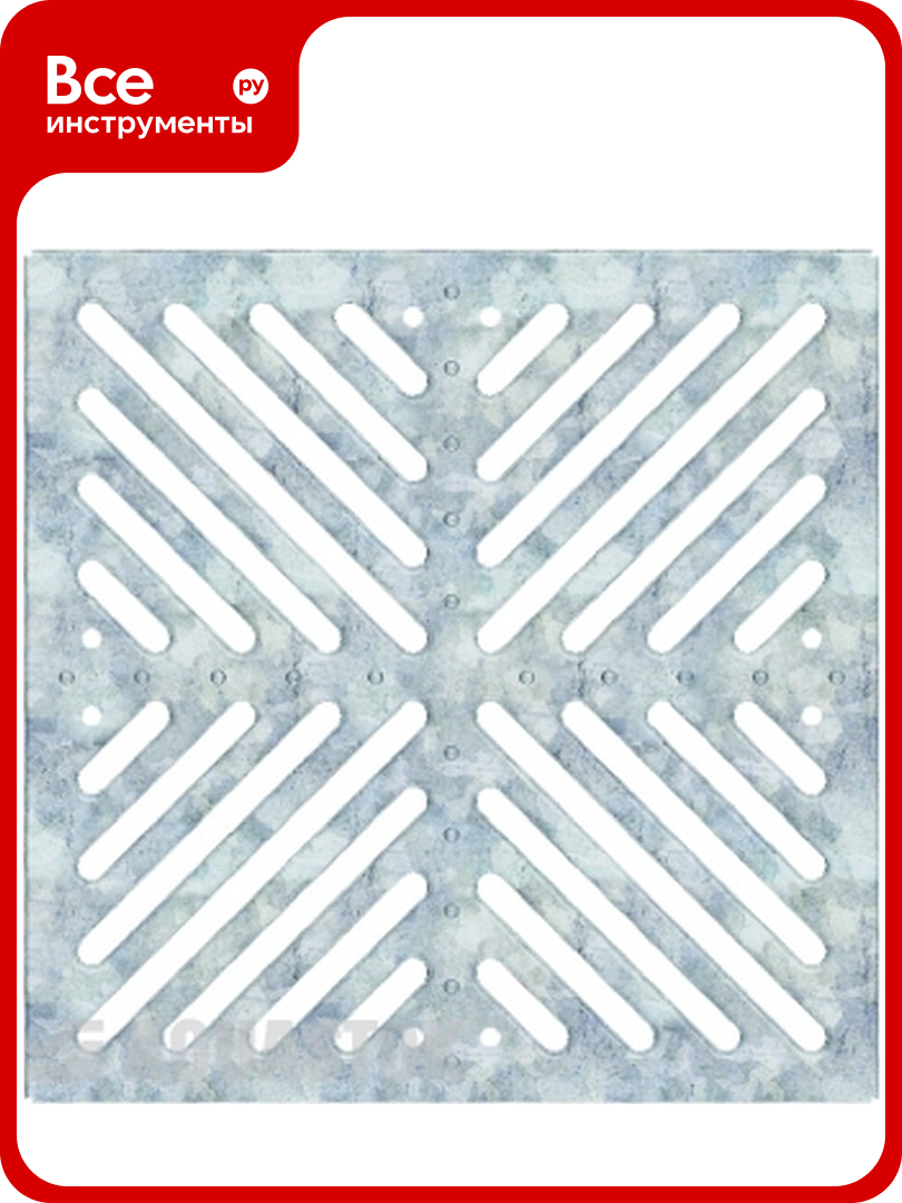 Штампованная оцинкованная решетка Aquastok 280х280 A15 (32832), для