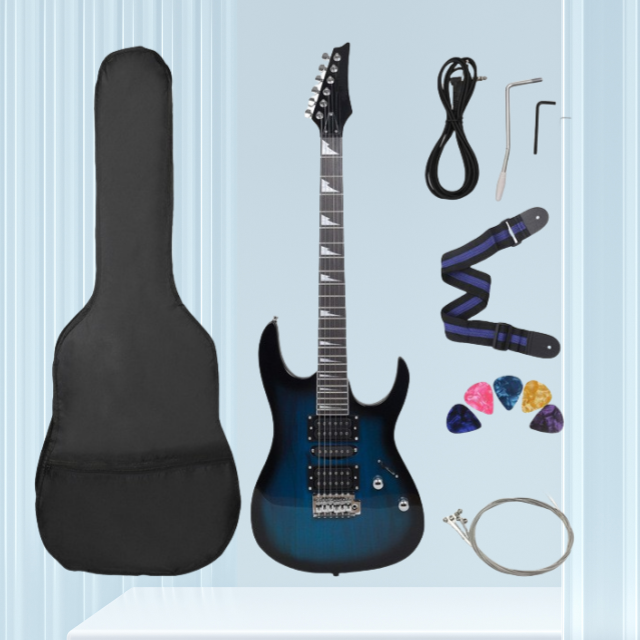 Электрогитара IRIN 24 лада, кленовый корпус, активный звукосниматель, темно-синяя