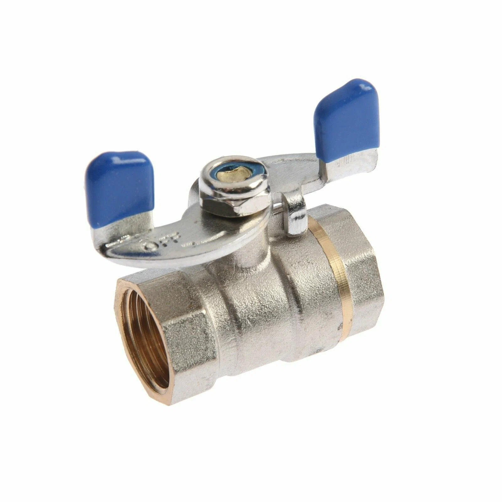 Кран шаровой ручка "бабочкой", присоединение: 1/2" внутренняя - внутренняя TIM V02FF-1