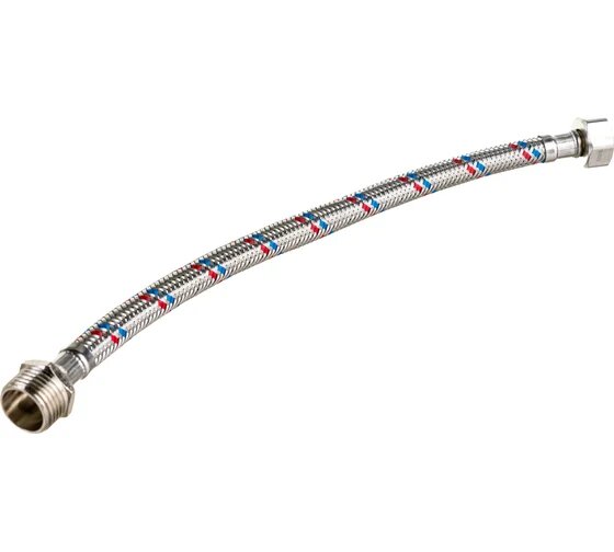 Гибкая подводка для воды Gigant с оплеткой из нержавеющей стали, 1/2 х30 см, г/ш P-30-GW