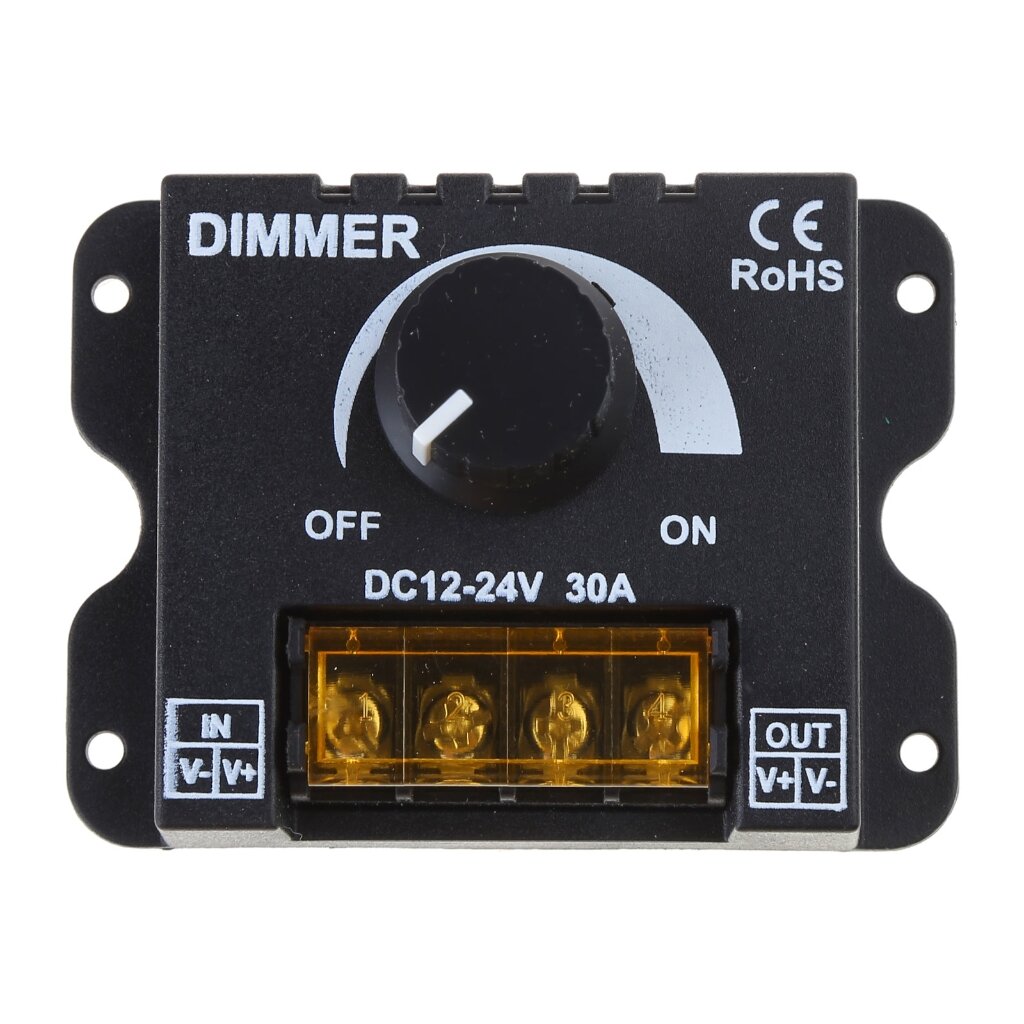 Жесткий Диммер с Мягким Световым Ремешком Постоянного Тока 12-24 В 30A PWM-Контроллер Затемнения для Диммера
