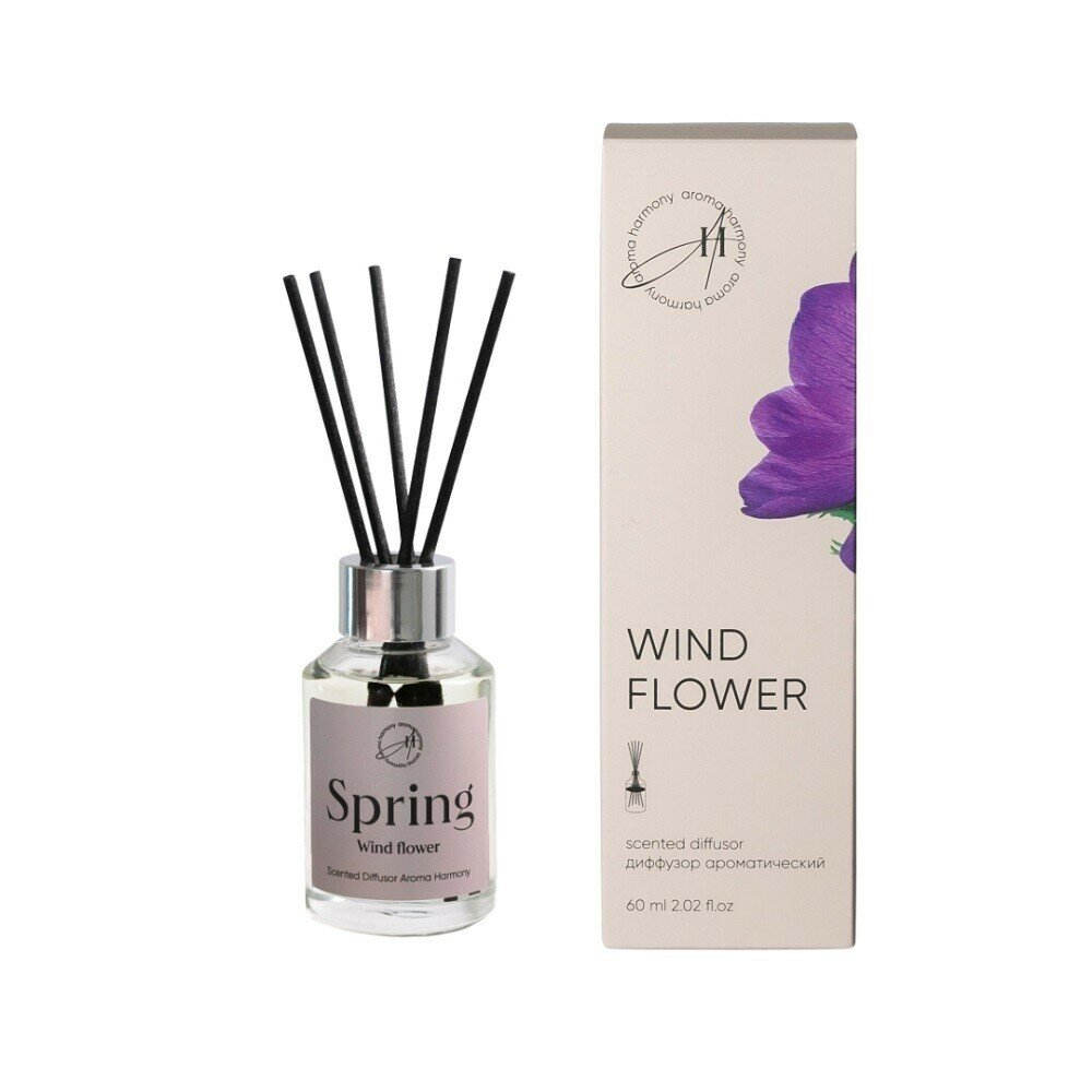 Аромадиффузор с палочками Aroma Harmony Wind flower 60 мл