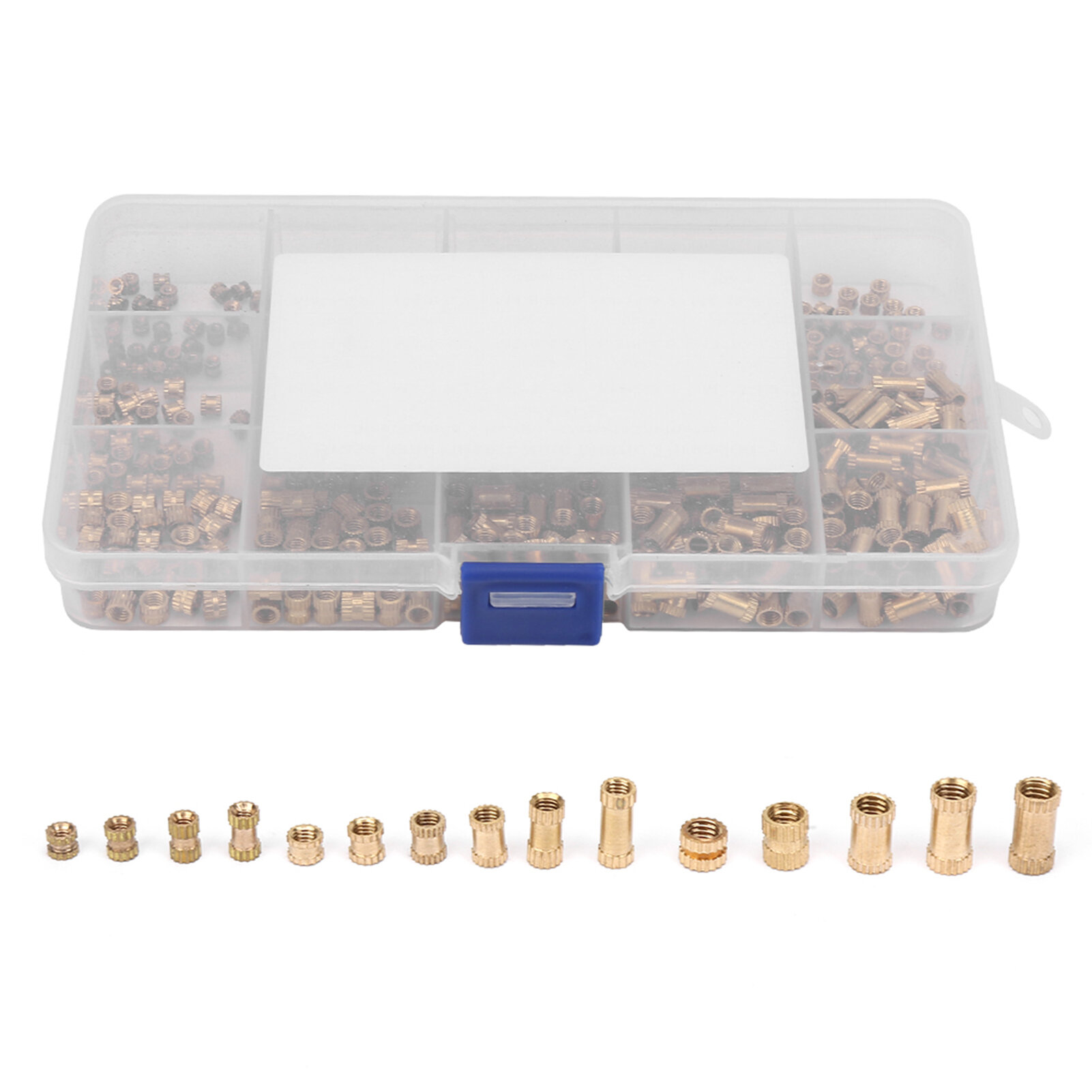 450 шт. литых гаек с вставкой, рифленые латунные крепежные элементы.