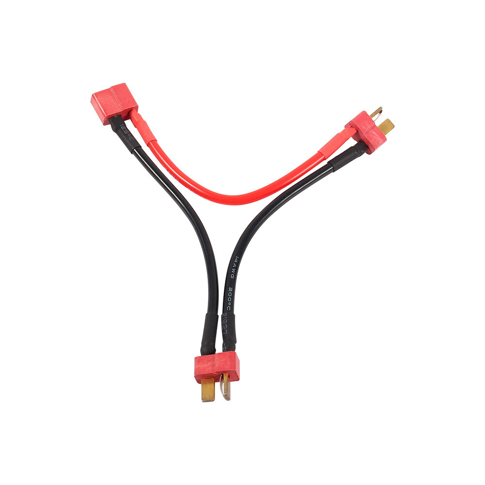Кабель-адаптер для подключения аккумулятора Dean T Plug Y-образного типа, серия TPlug, сечение 14 AWG.