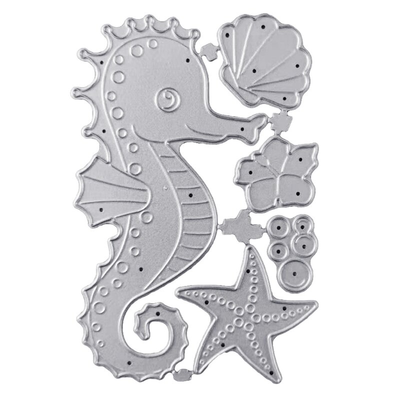 Seahorse for Shell Starfish Metal Cutting Dies Stencil DIY Scrapbooking Album Paper Card Template Mold Embossing Craft Decoration