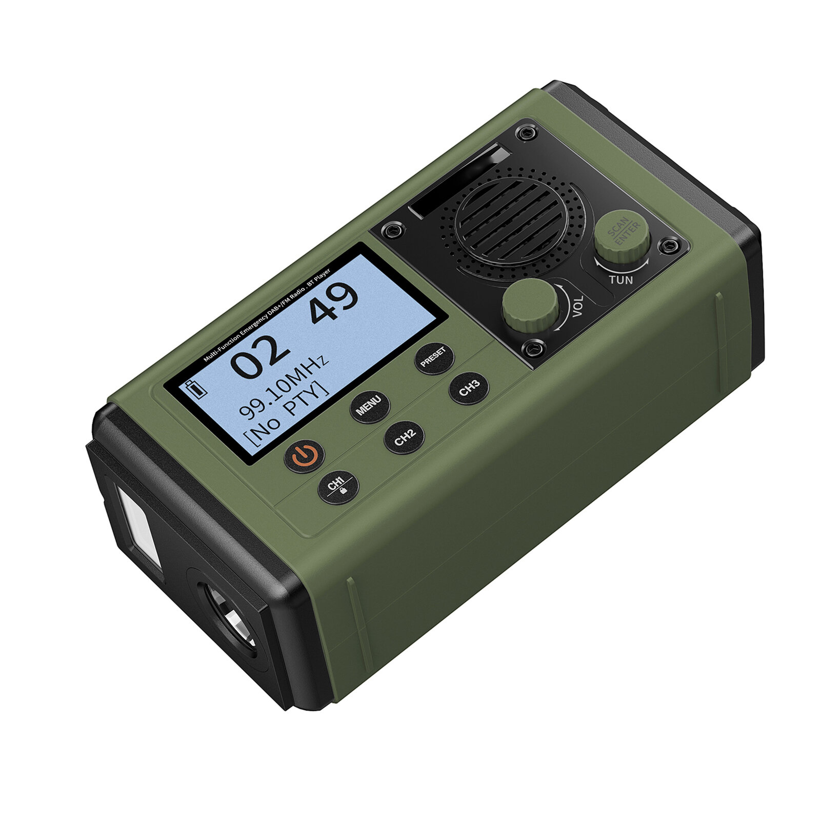 Многофункциональная радиостанция с водонепроницаемым корпусом IPX6, 10000mAh аккумулятором, фонарем и Bluetooth, для экстренных ситуаций