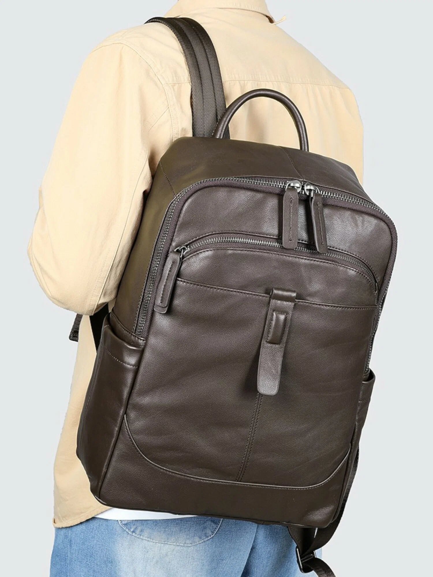 Рюкзак мужской кожаный BRUONO, Рюкзак городской натуральная кожа