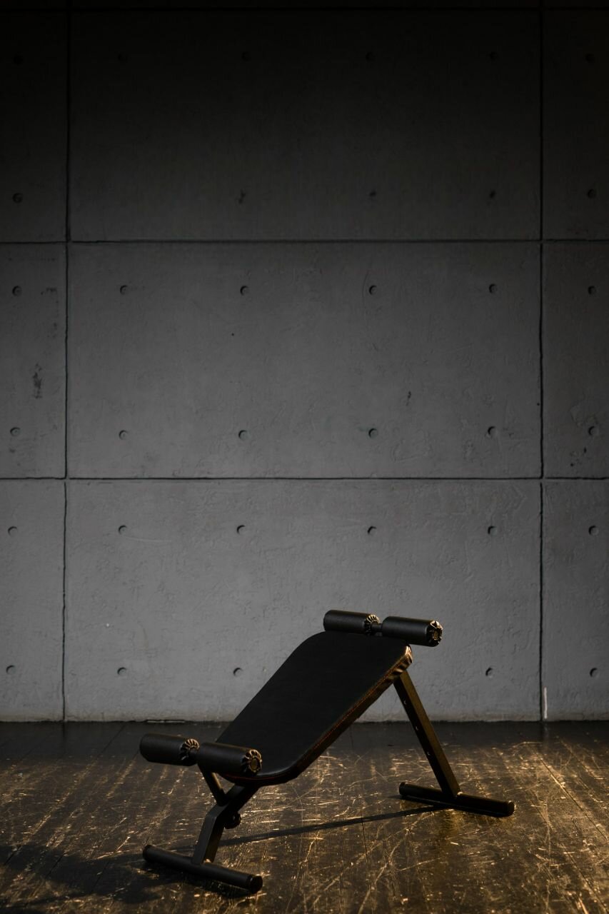 Скамья складная 2в1 пресс+гиперэкстензия, черная, нагрузка 150 кг