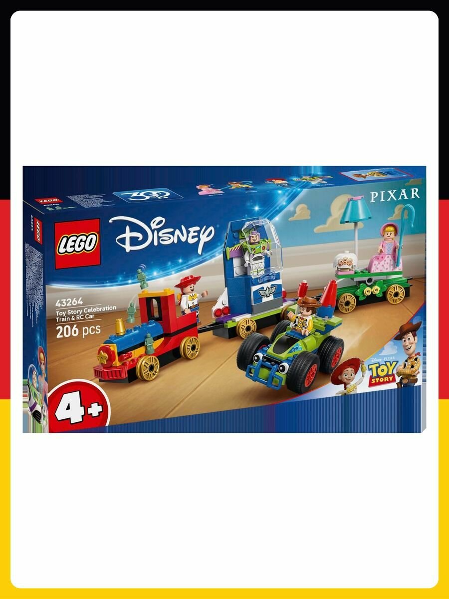Конструктор LEGO DISNEY Поезд для вечеринок и радиоуправляемая машинка из Истории игрушек
