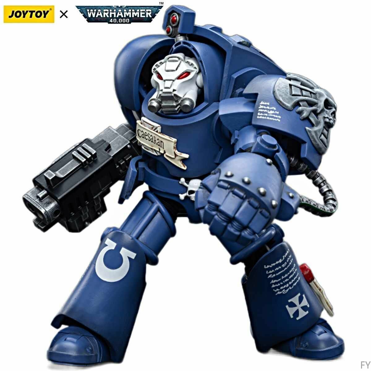 Подвижная фигурка JOYTOY Warhammer 40K 1/18 Ультрамарины Терминаторы Брат Цезаран Подарочная модель