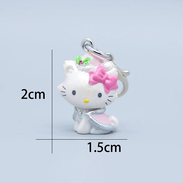 Kawaii Sanrio Hello Kitty Мини Кукла Брелок Аниме Kuromi My Melody Декор Автомобильный Брелок Подвеска Креативная Мода Подвесная Подарочная Игрушка
