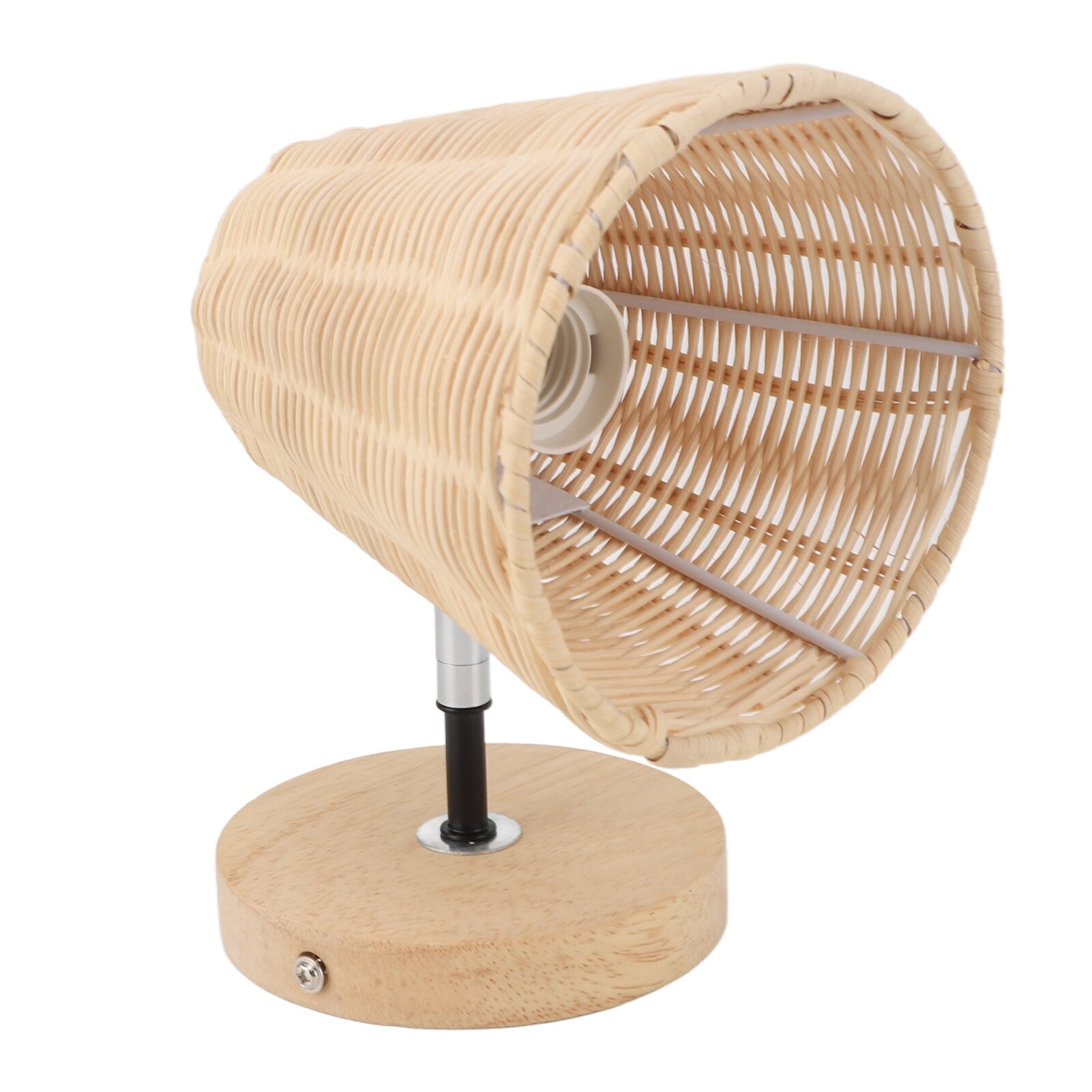 Настенный бра для фермерского дома E26, абажур из натурального ротанга, ретро, деревенский настенный светильник для спальни, коридора, гостиной, вилка стандарта США, 110 В