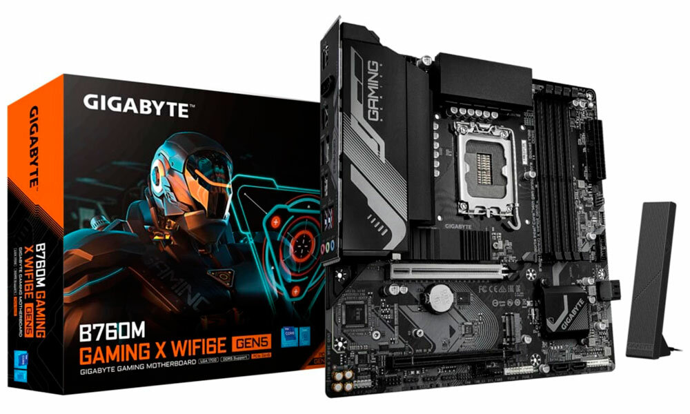 Материнская плата Gigabyte B760M GAMING X WIFI6E GEN5 (LGA1700, MATX)