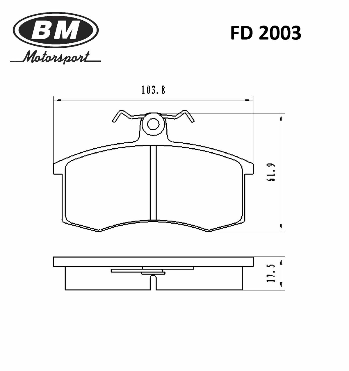 Колодки Пер. lada 2108-21099, 1117-1119, 2170(Bm Fd2003)