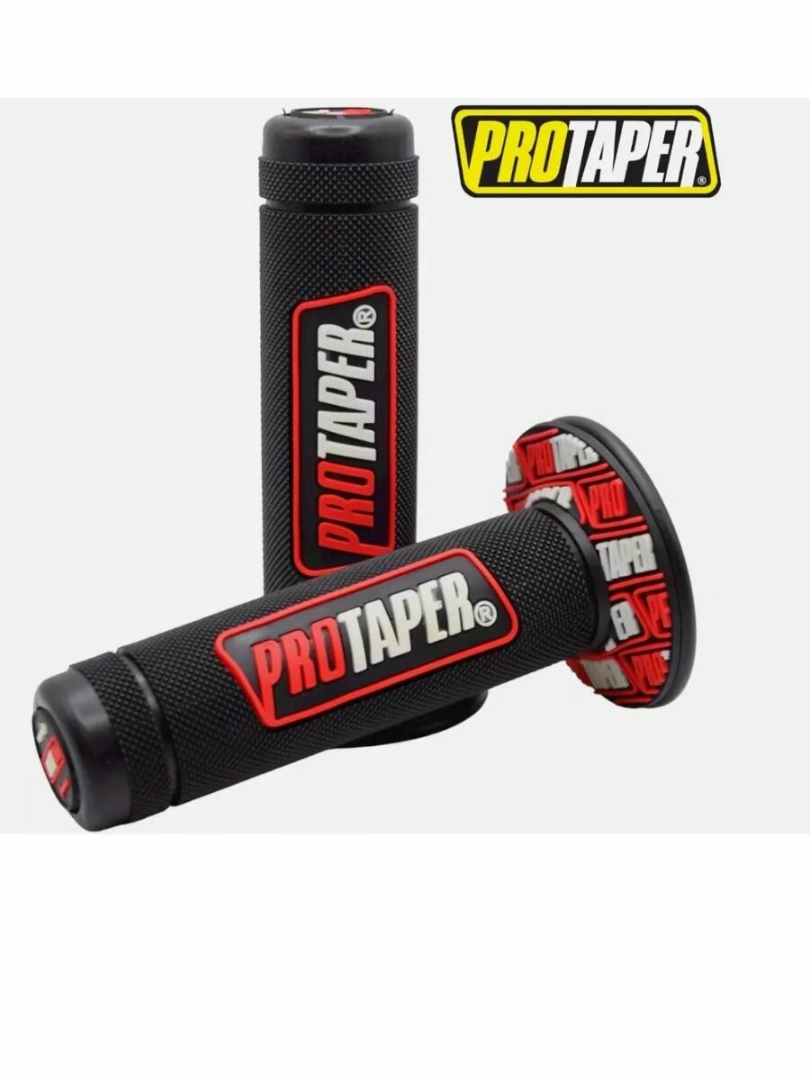 Грипсы 22-24мм PROTAPER черные/красные