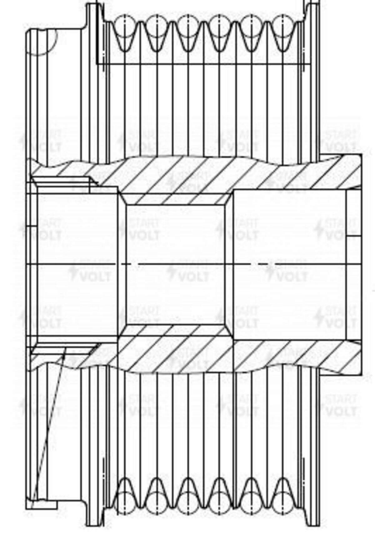 Шкив С Обгонной Муфтой Генер. Для А/М Hyundai Santa Fe Iii (12-)/Kia Optima (10-) 2.4I (Sgp 0804)(Startvolt Sgp0804)