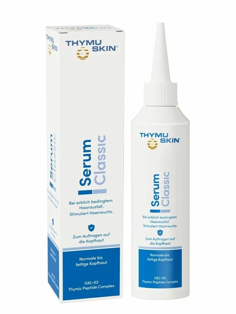 Thymuskin CLASSIC Serum Gel Тимускин Гель-сыворотка против всех видов и стадий выпадения волос и для активации роста новых волос, 200 мл