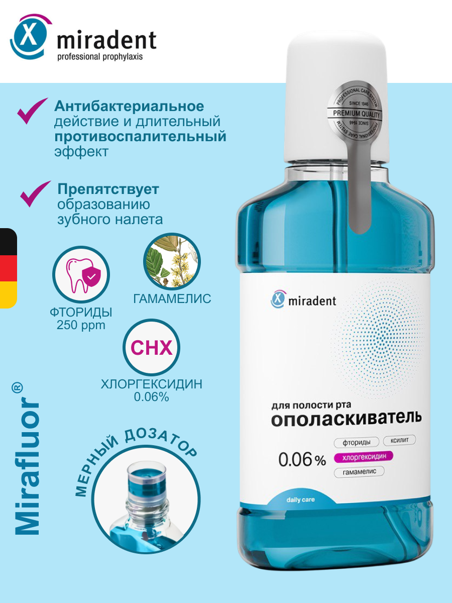Ополаскиватель MiraFluor Chх 0.06%, 250 мл
