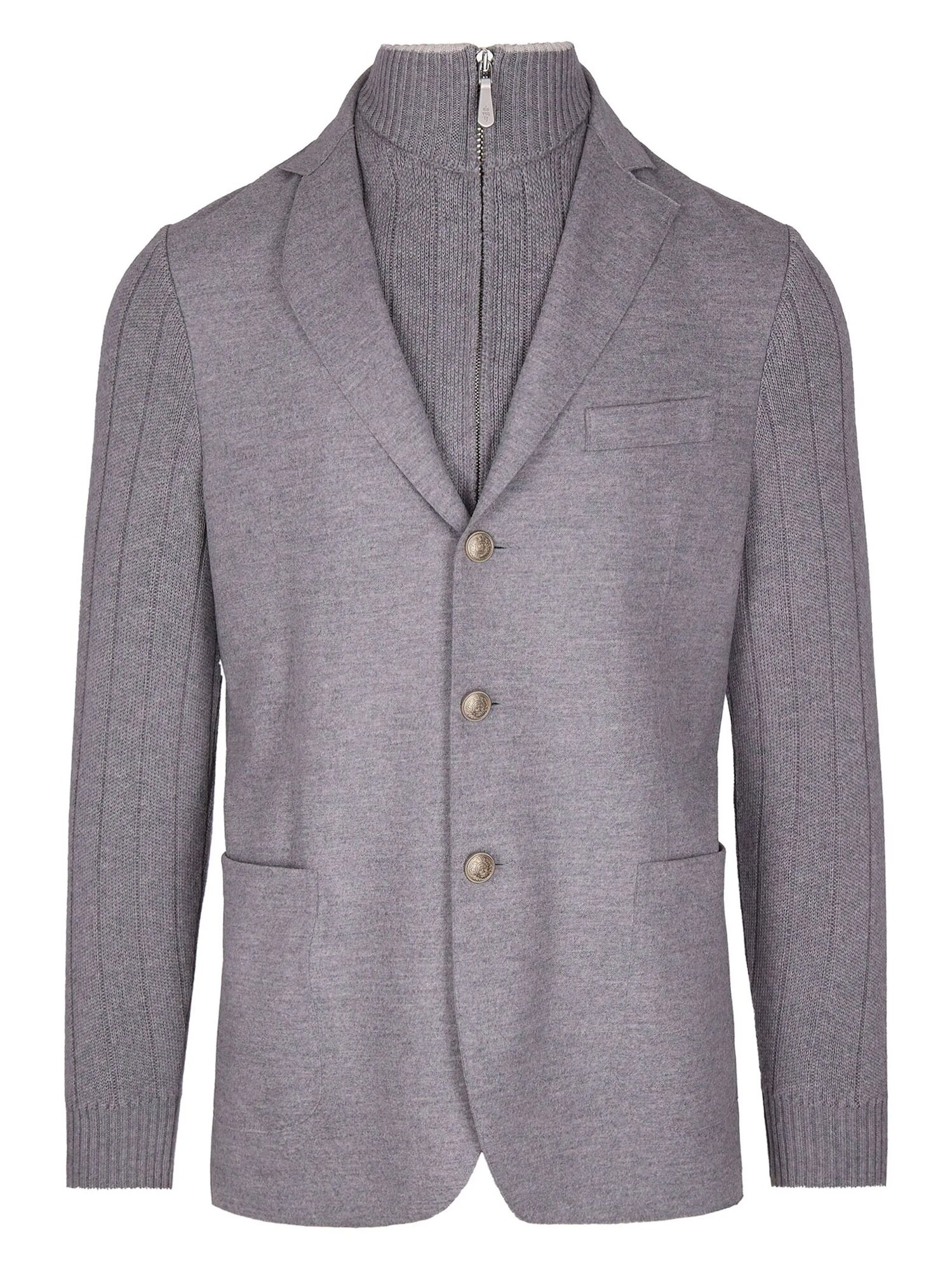 Пиджак Ribbed-sleeve buttoned blazer