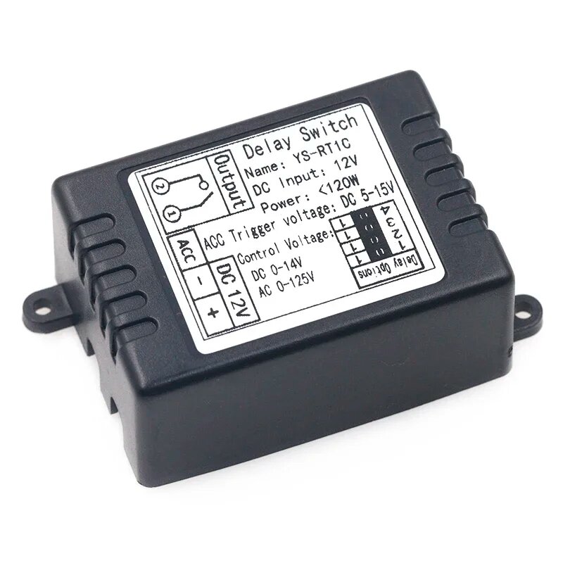 Модуль переключателя реле задержки включения питания, программируемый контроллер задержки постоянного тока 12 В, 60 с
