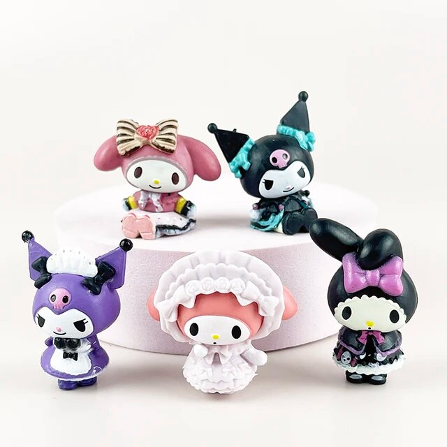 MINISO Blind box Sanrio Kuromi Гадательная кукла Торт Ручной Работы Фигурки Куломи Декор Торта Ко Дню Рождения Таинственный Подарок