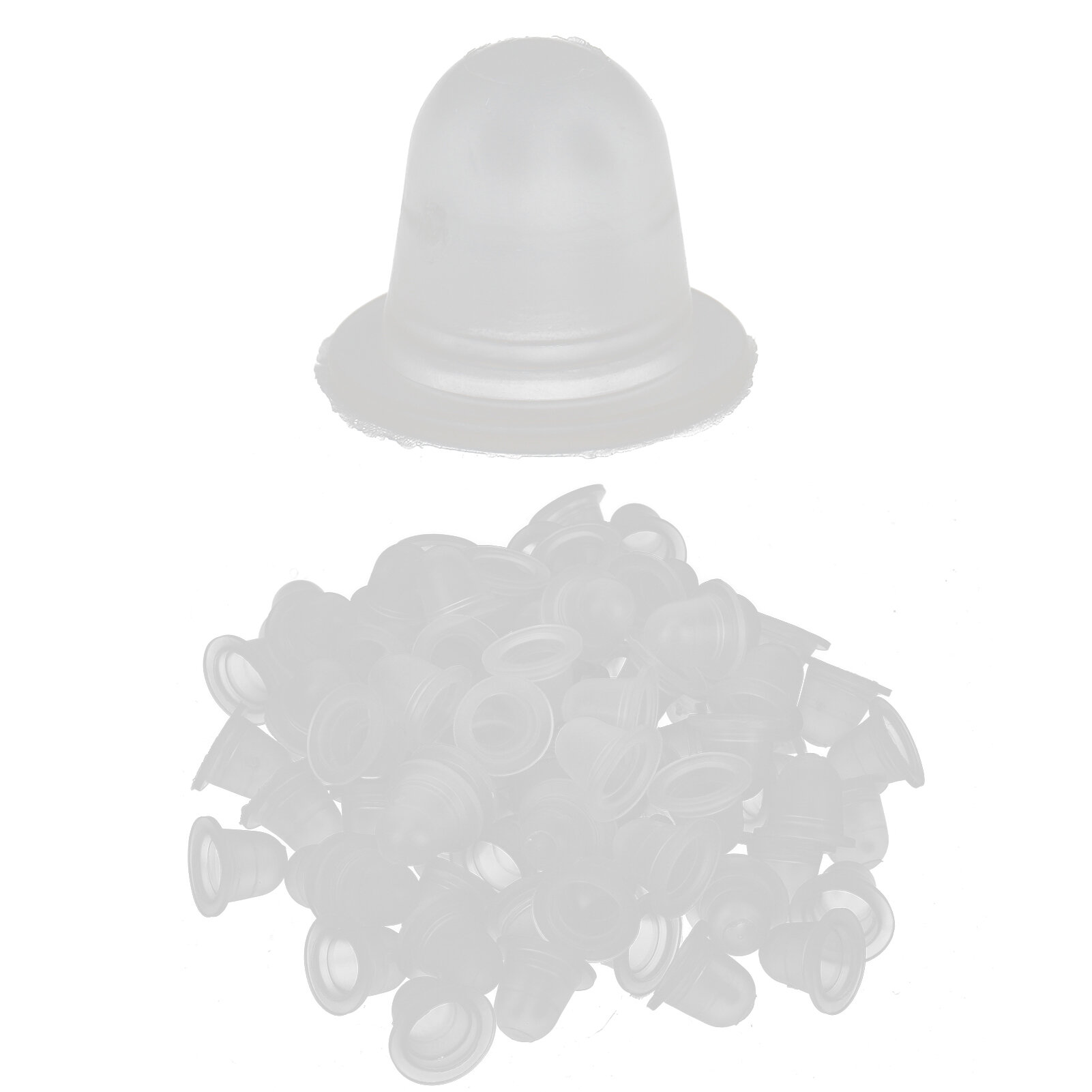 100pcs Disposable Tattoo Ink Cups Silicone Microblading Pigment Caps for Permanent MakeupL