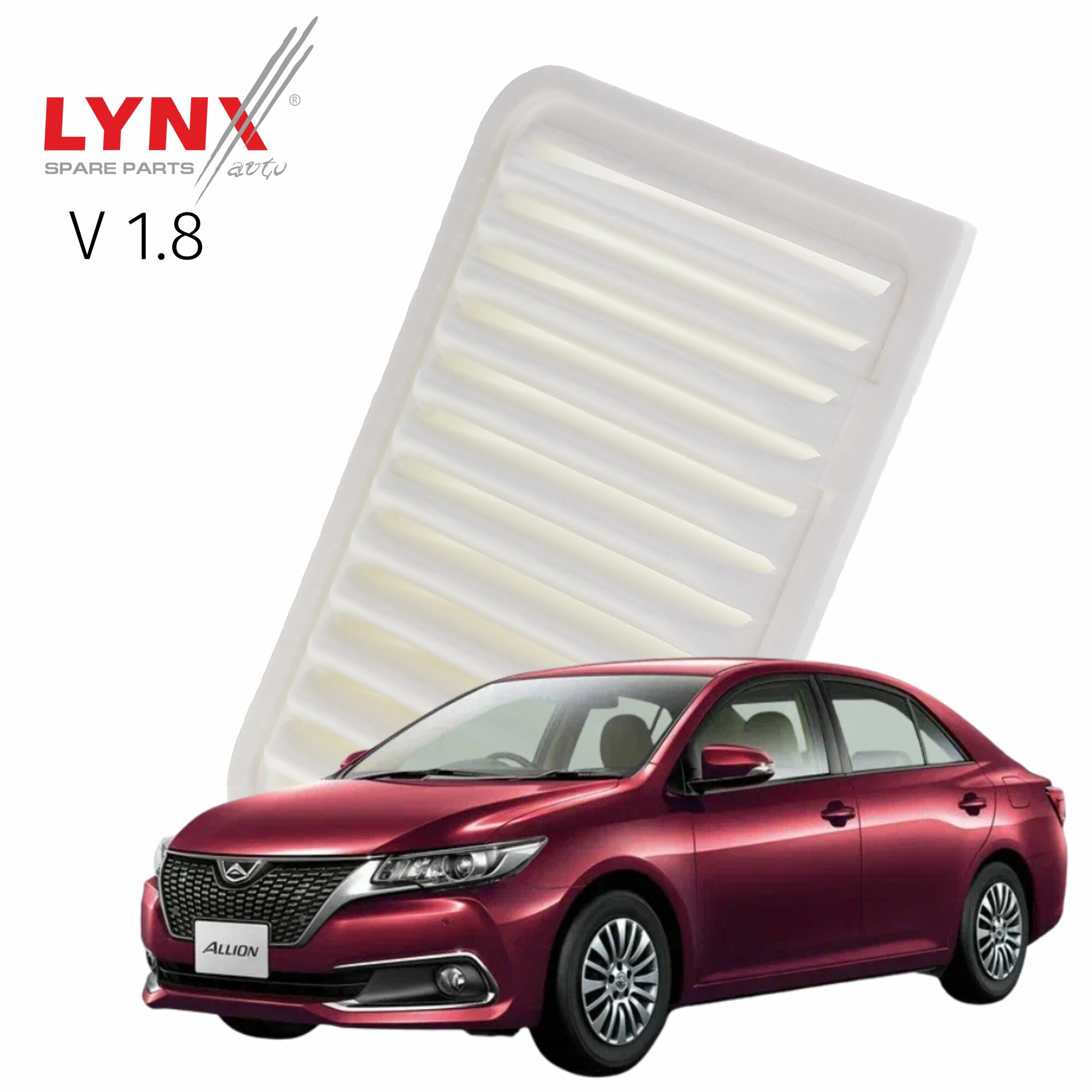 Фильтр воздушный Toyota Allion (2) / Тойота Аллион 2010 2011 2012 2013 2014 2015 2016 V1.8 2ZR-FAE / 1шт LYNXauto