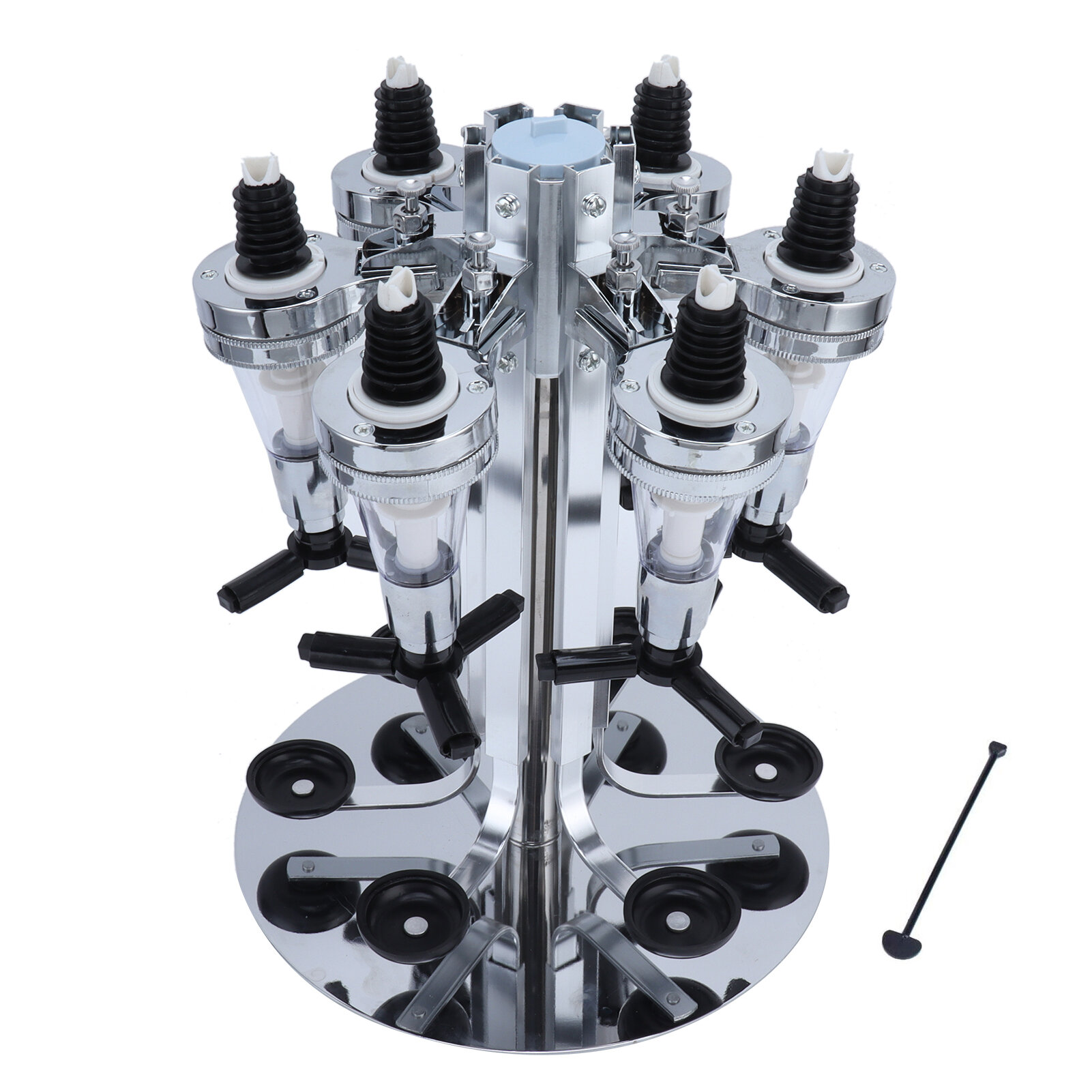 Диспенсер для винных спиртных напитков, вращающийся бар Butler, вращающийся на 360 стальной держатель для бутылок для оптических напитков, компактный дизайн для столешниц