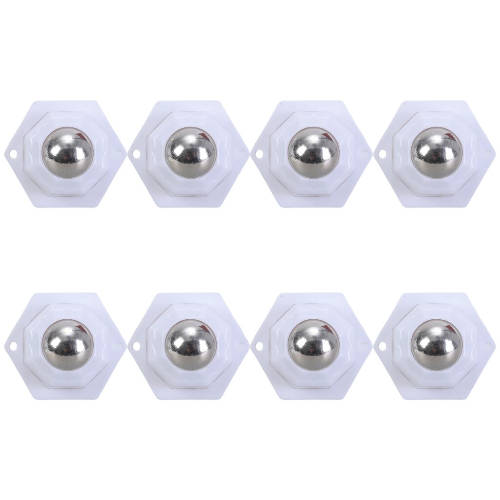 8шт Клейких Круглых Колесиков для Мебели С Износостойкими Шариками Из Нержавеющей Стали Портативный Аксессуар для Плавного Перемещения