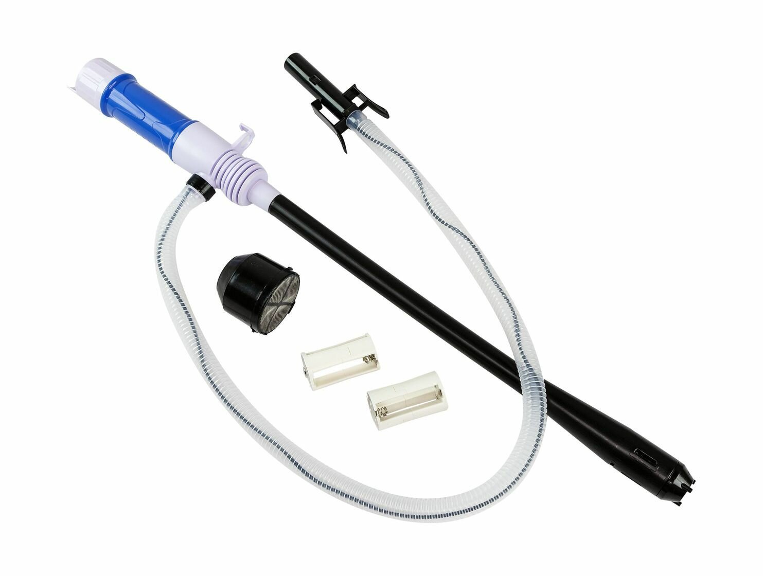 Насос электрический для перекачки топлива на батарейках 90см с автоотключением, Marine Rocket