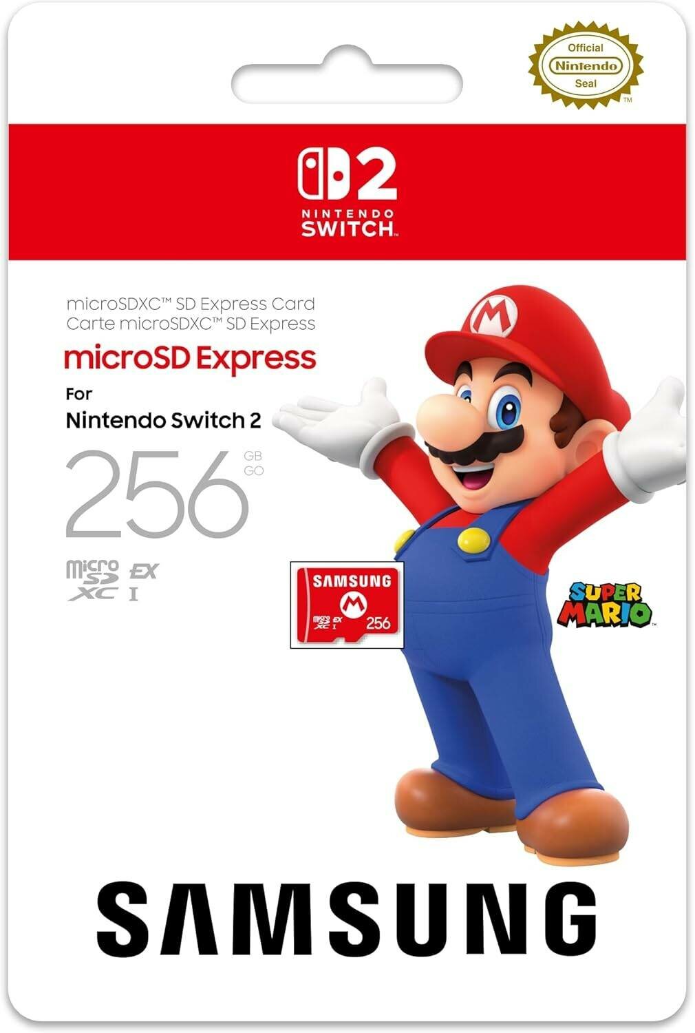 Карта памяти Micro SD Samsung Express 256GB для Nintendo Switch 2
