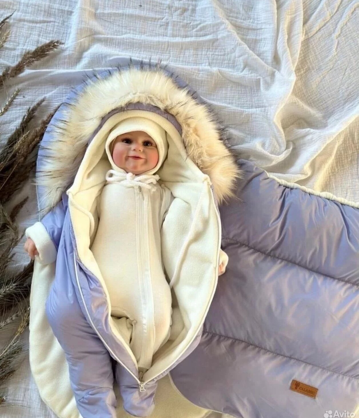 Конверт с комбинезоном, зимний, нательный белье, на синтепоне