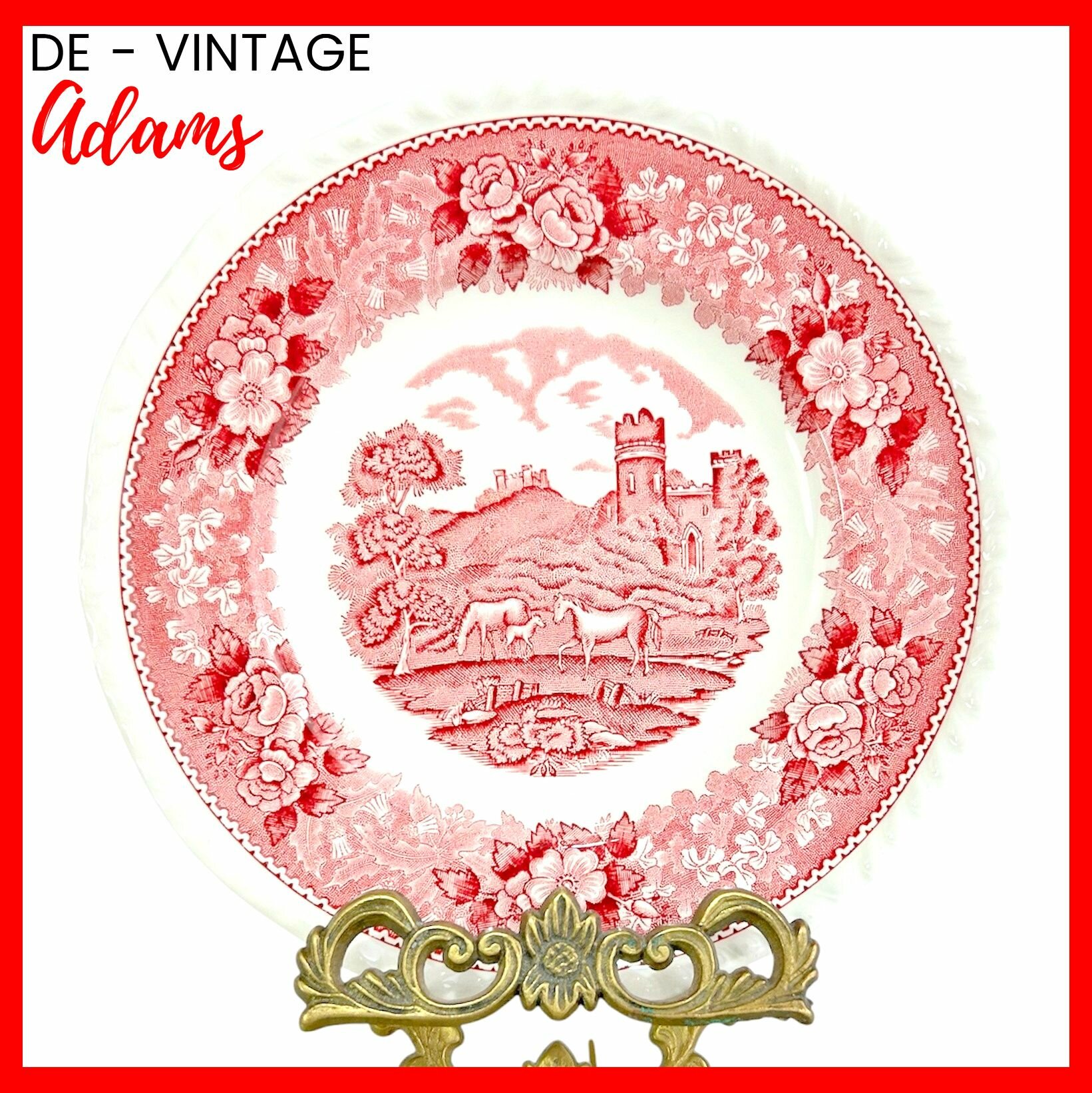 Пирожковая тарелка, Wedgwood, Adams, винтаж. Англия